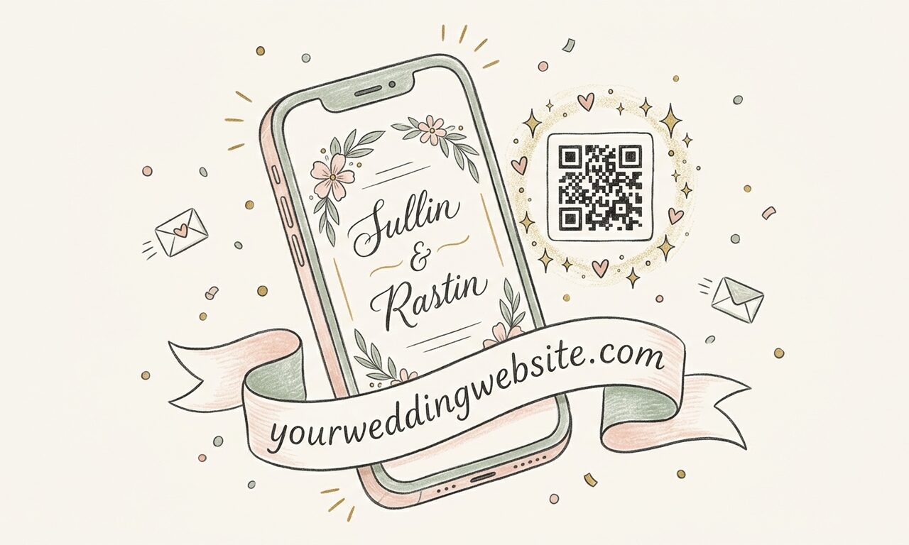 How to Word a Digital Wedding Invitation (With QR Codes, Website URLs ...